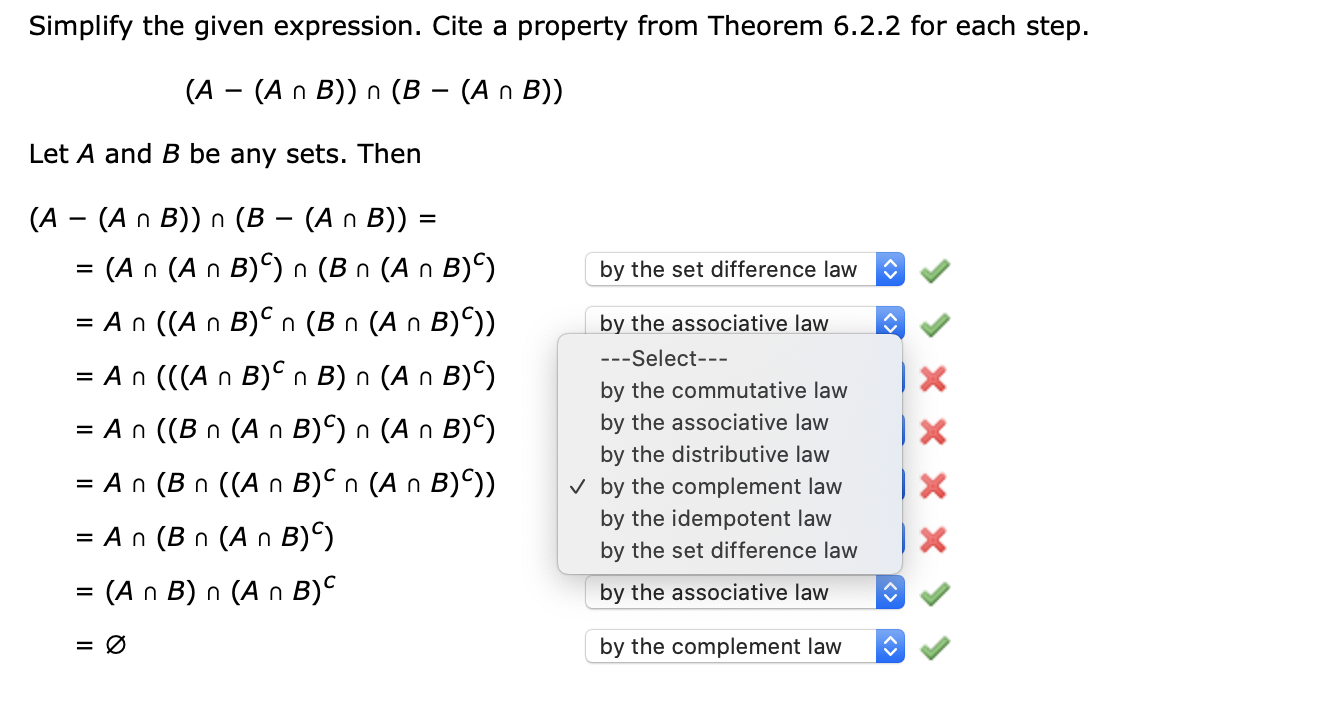 Solved Simplify the given expression. Cite a property from | Chegg.com