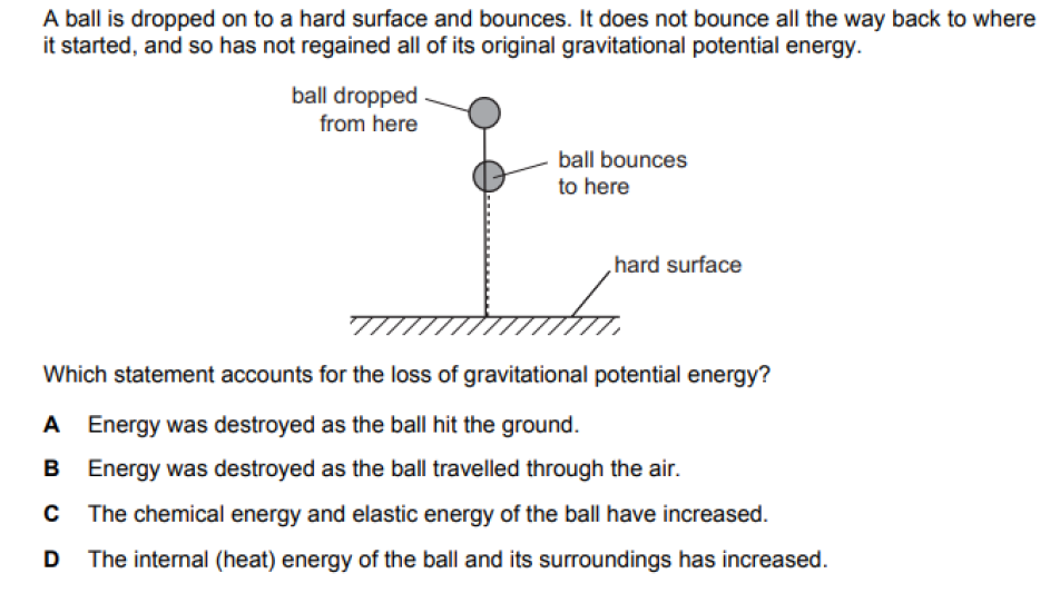 Solved A ball is dropped on to a hard surface and bounces. | Chegg.com