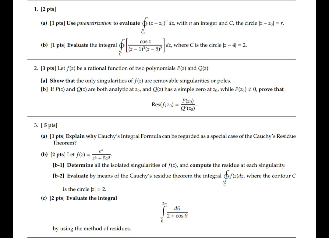 Solved 1. [2 pts] (a) [1 pts] Use parametrization to | Chegg.com