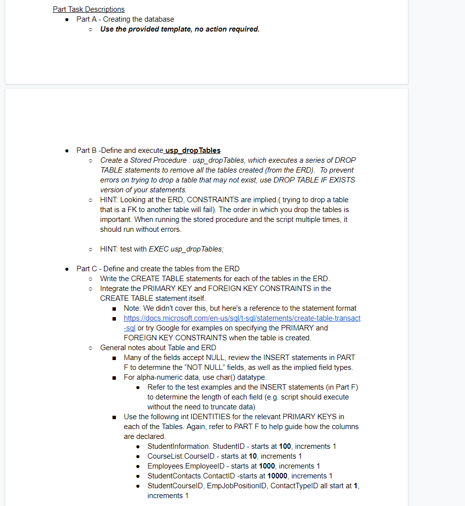 Project : Student Functionality Requirement Students. | Chegg.com