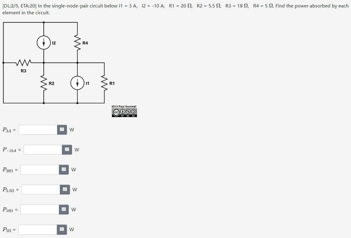 Solved [DL:2/5, ETA:20] In the single-node-pair circuit | Chegg.com