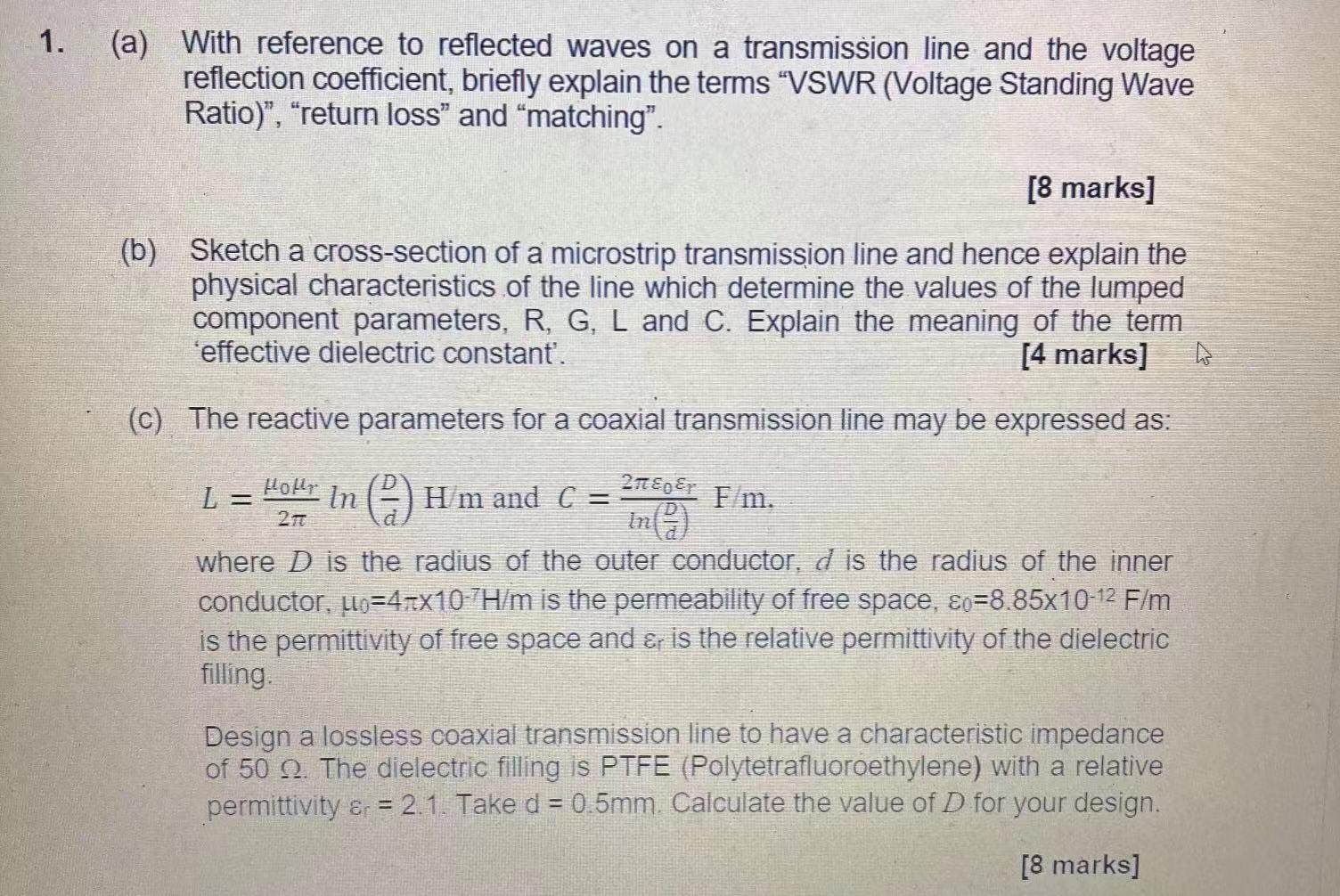 Solved 1. (a) With reference to reflected waves on a | Chegg.com