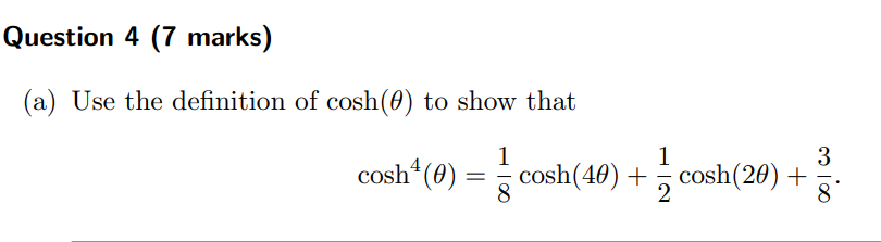 Solved Question 4 (7 ﻿marks)(a) ﻿Use the definition of | Chegg.com