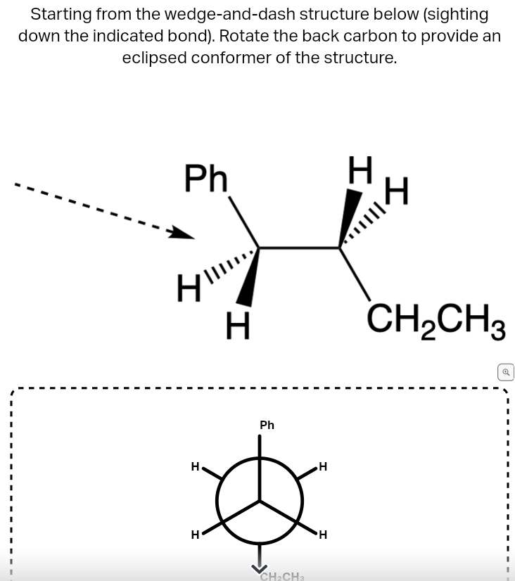 Solved Starting from the wedge-and-dash structure below | Chegg.com