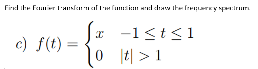 Solved Find the Fourier transform of the function and draw | Chegg.com
