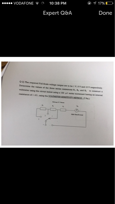 Solved The required Full-scale voltage ranges are to be 1 V, | Chegg.com
