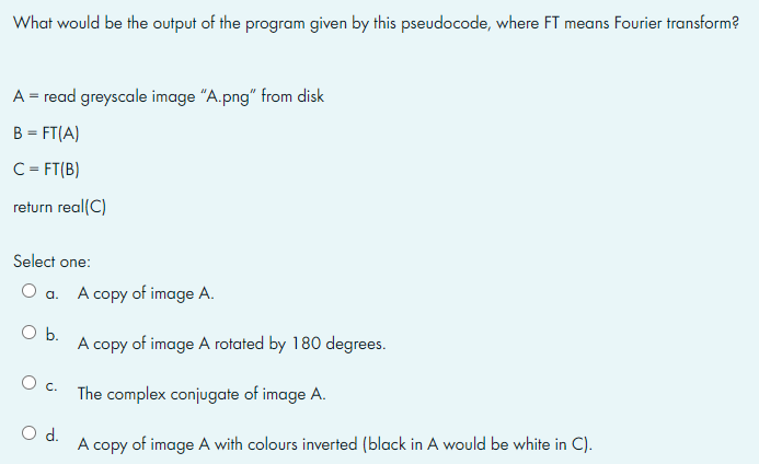 Solved What would be the output of the program given by | Chegg.com