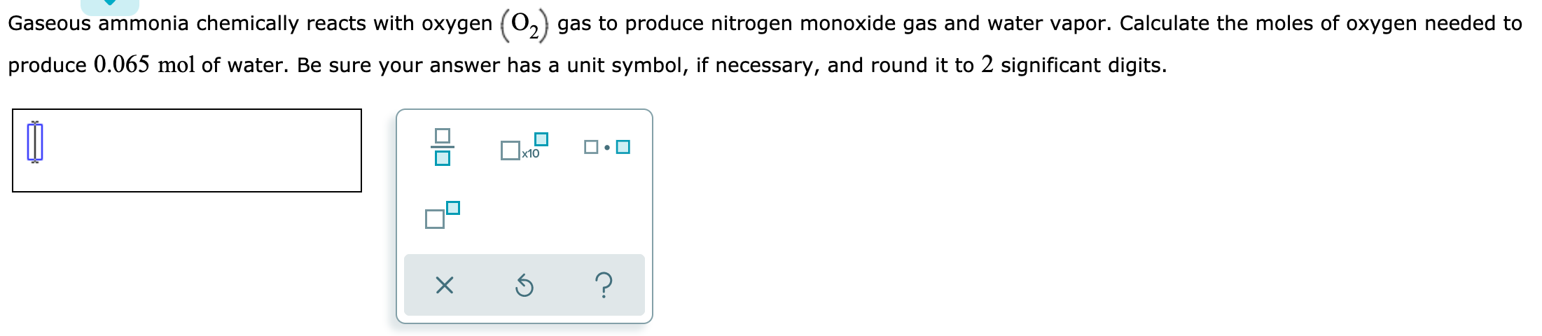 Solved Gaseous ammonia chemically reacts with oxygen (O2) | Chegg.com