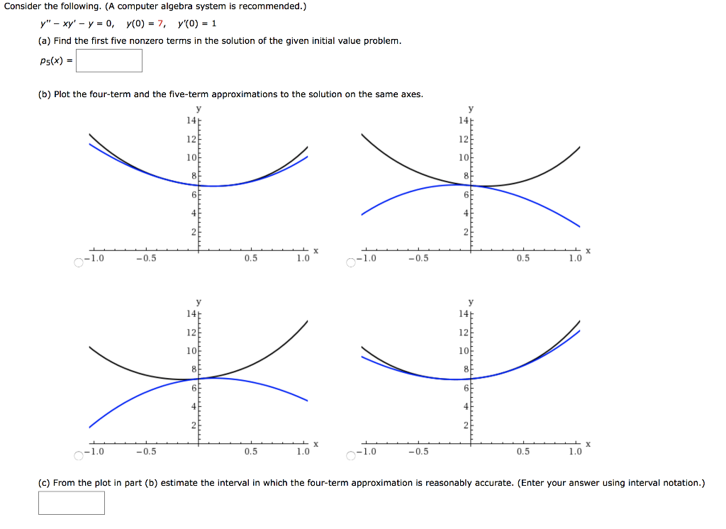 Solved Consider the following. (A computer algebra system is | Chegg.com