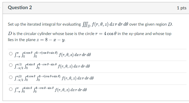 Solved Set up the iterated integral for evaluating | Chegg.com