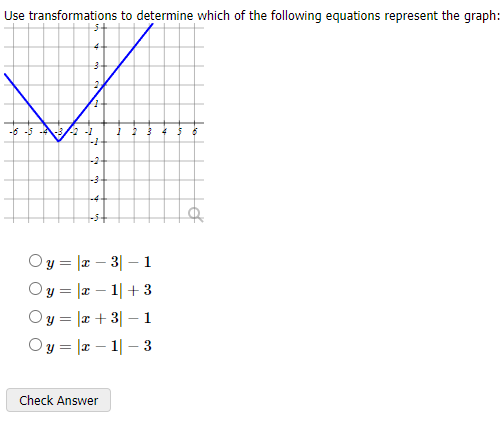 Solved Use transformations to determine which of the | Chegg.com