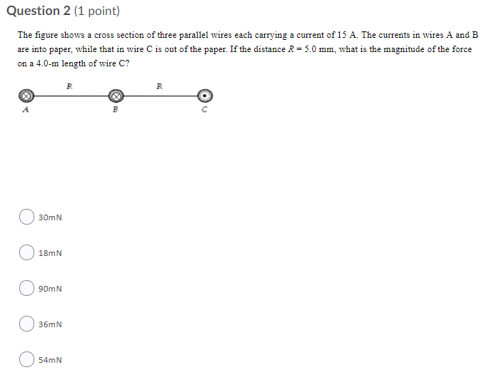 Solved Question 2 1 Point The Figure Shows A Cross Section