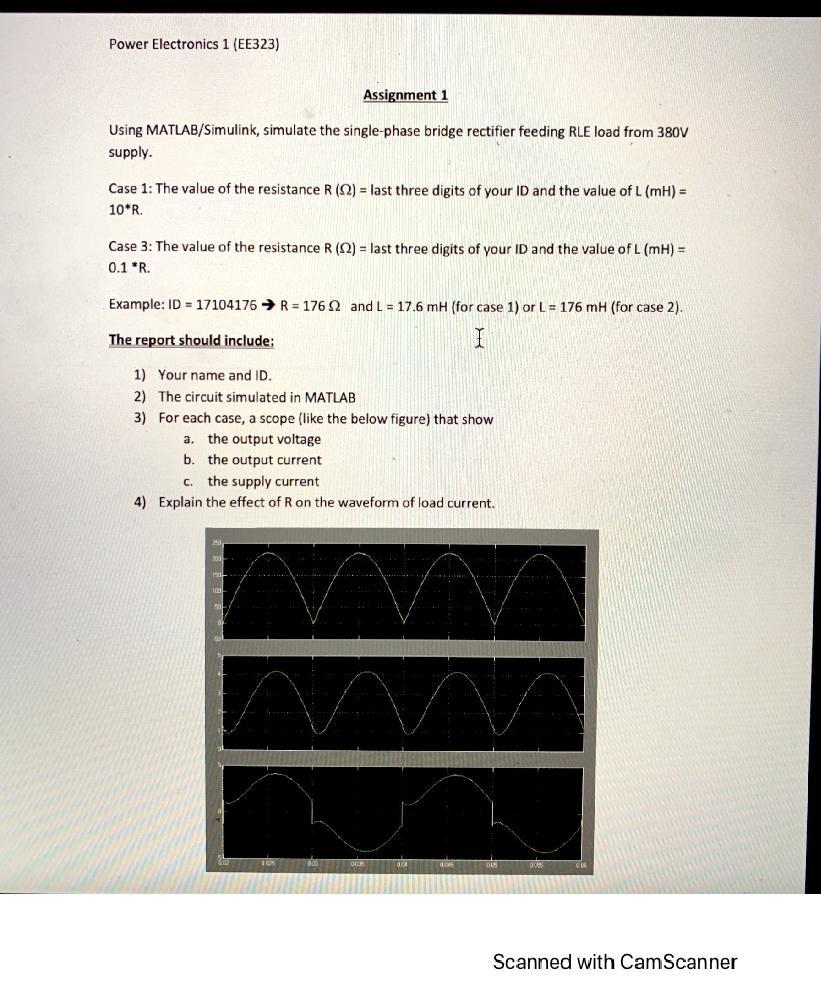 Solved Power Electronics 1 (EE323) Assignment 1 Using | Chegg.com