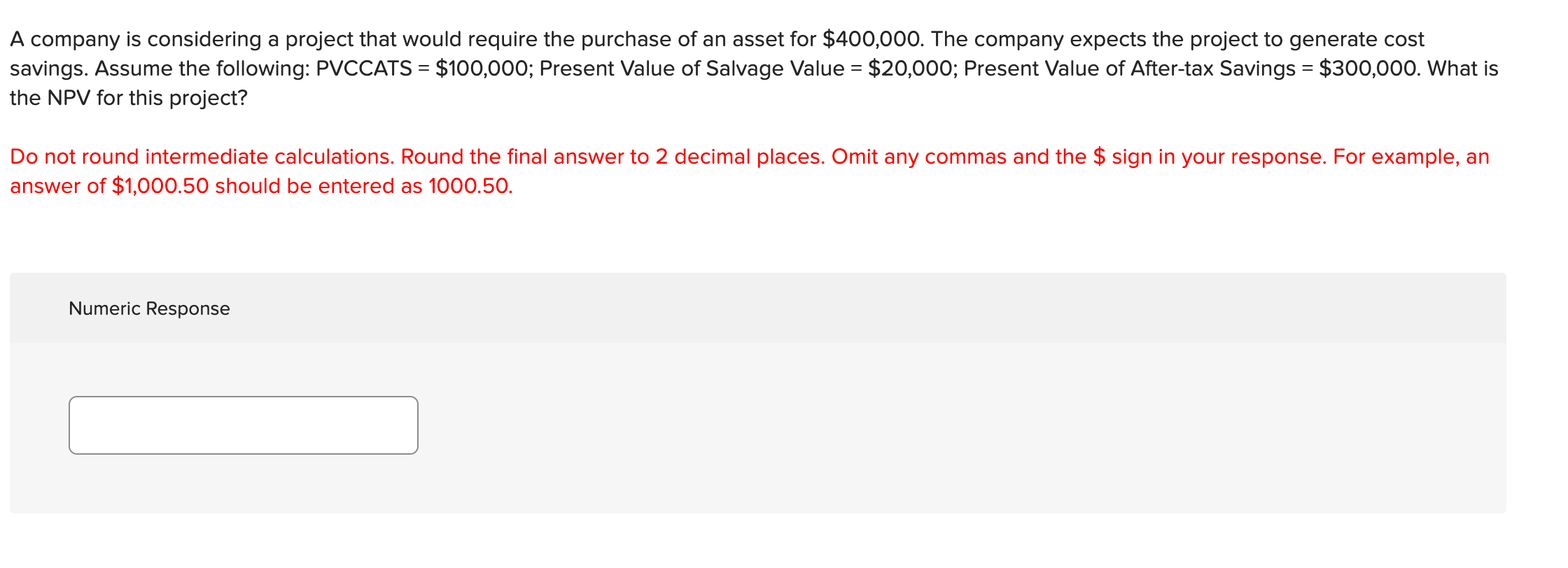 A company is considering a project that would require | Chegg.com