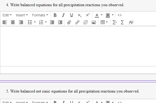 Solved 4. Write balanced equations for all precipitation | Chegg.com Solved 4. Write balanced equations for all precipitation | Chegg.com