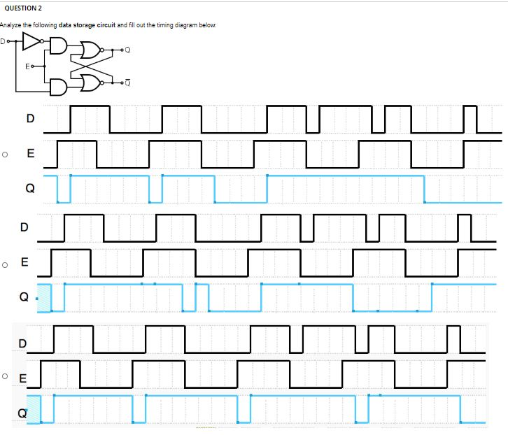 Solved Analyze the following data storage circuit, and fill | Chegg.com