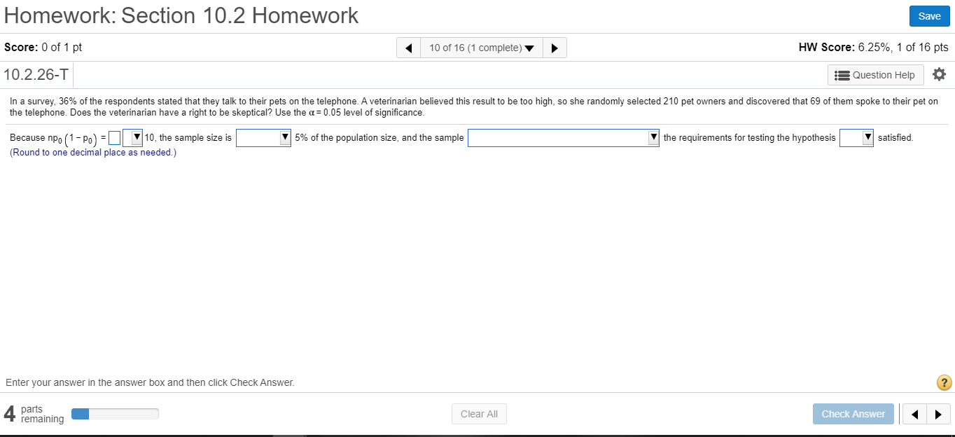 Solved Homework: Section 10.2 Homework Save 10 of 16 (1 | Chegg.com Solved Homework: Section 10.2 Homework Save 10 of 16 (1 | Chegg.com