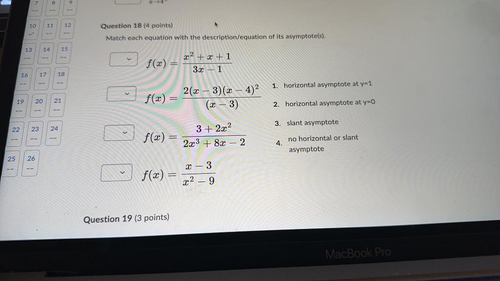 Solved Question 18 ( 4 points) Match each equation with the | Chegg.com