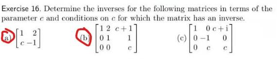 Solved Exercise 16. Determine the inverses for the following | Chegg.com