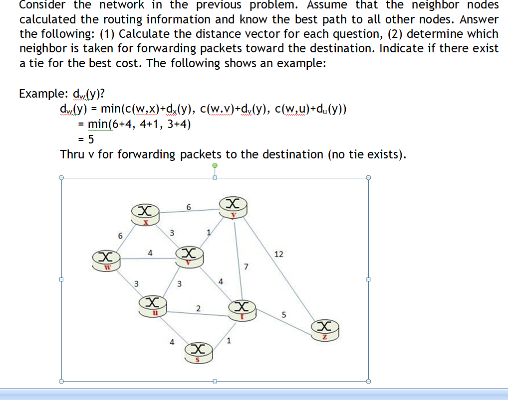 Solved Consider the network in the previous problem. Assume | Chegg.com