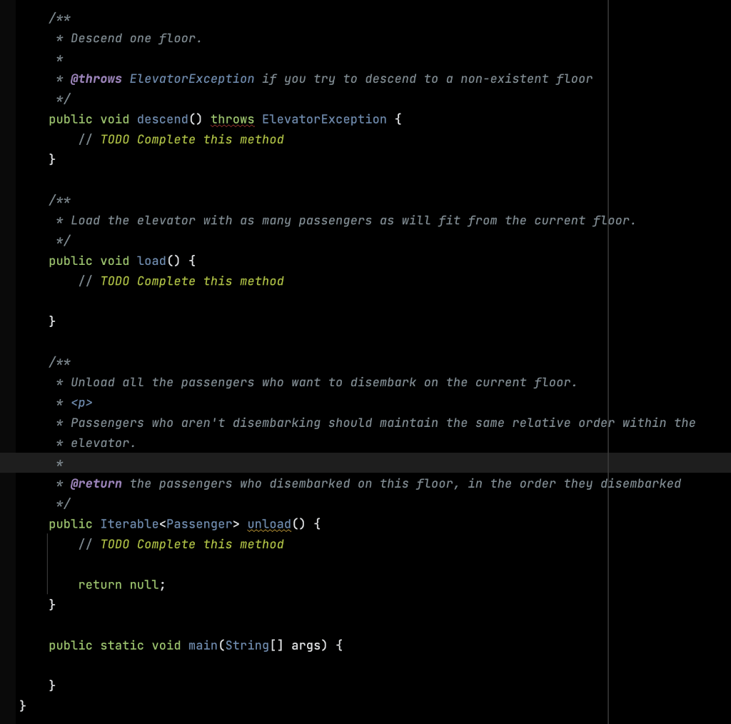 Solved Elevator Simulation you will implement the Elevator | Chegg.com
