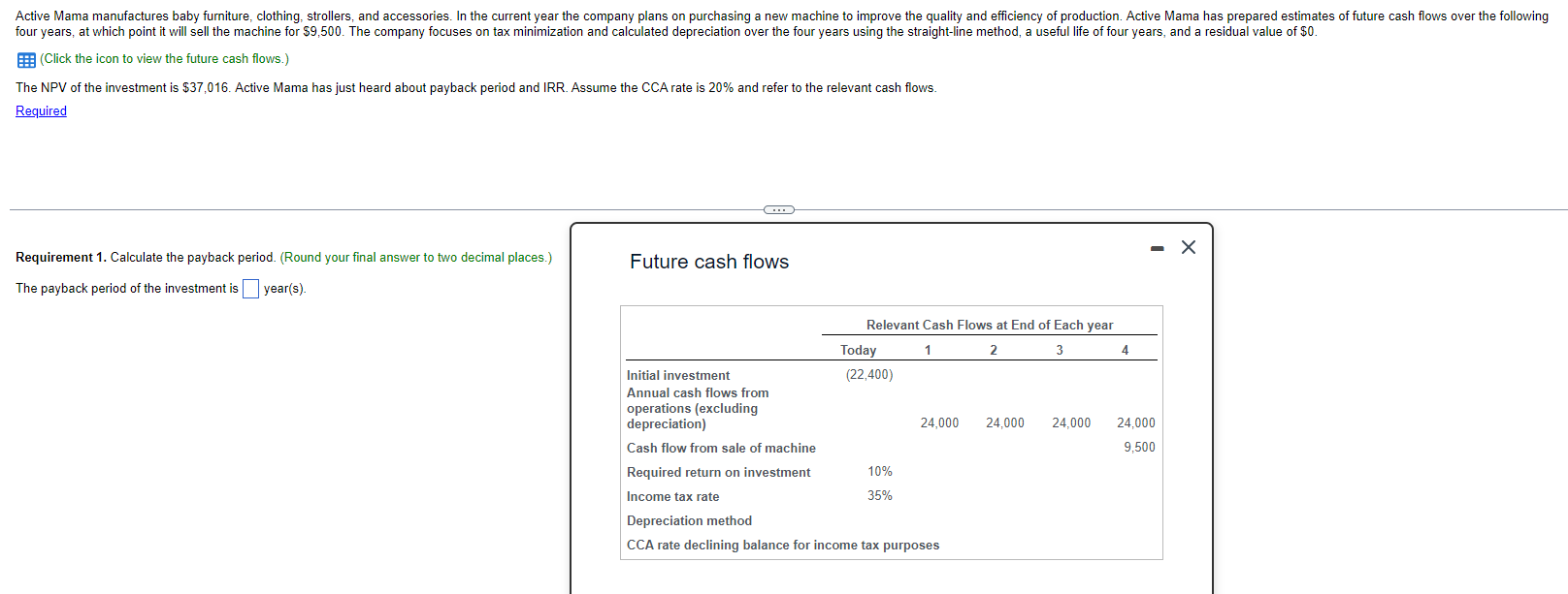 Solved (Click the icon to view the future cash flows.)The | Chegg.com
