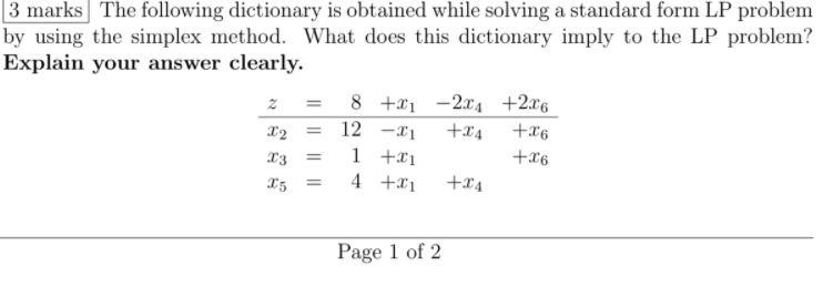 Solved 3 marks The following dictionary is obtained while | Chegg.com