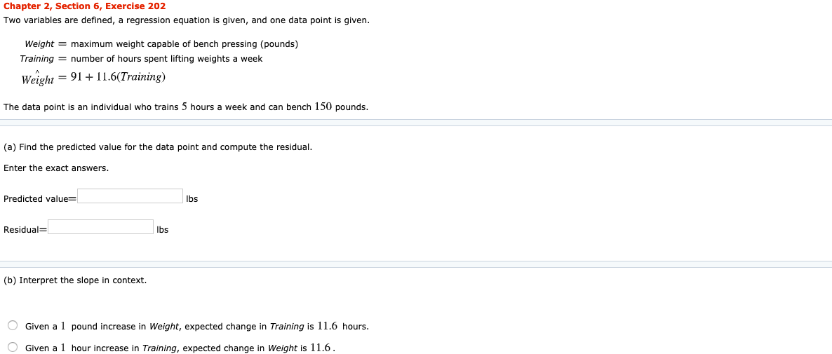 Solved Chapter 2, Section 6, Exercise 202 Two variables are | Chegg.com