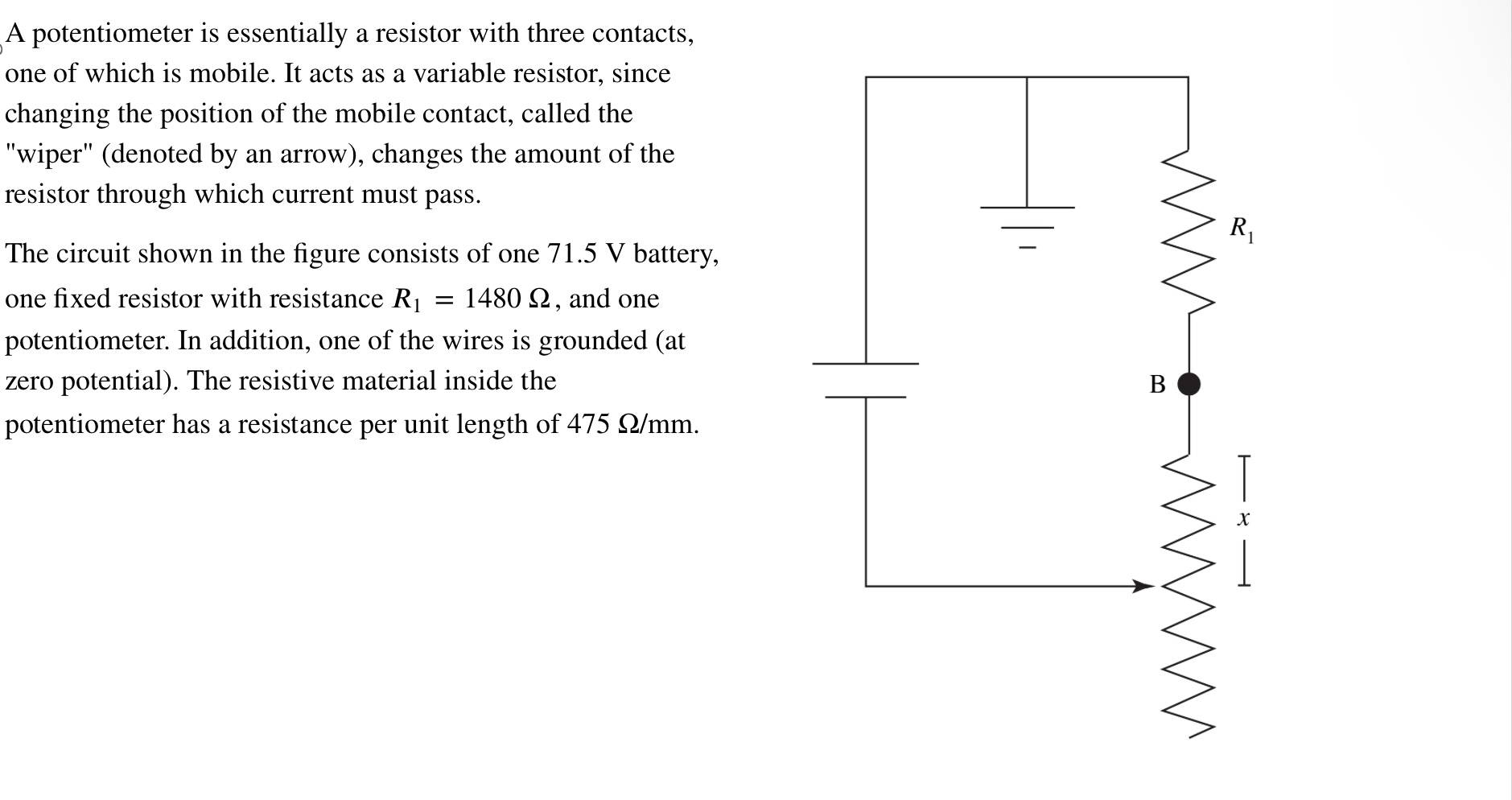 Solved A potentiometer is essentially a resistor with three | Chegg.com