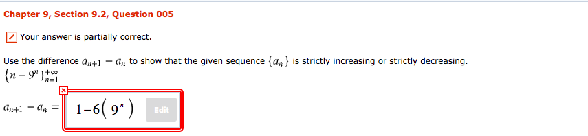 Solved Chapter 9, Section 9.2, Question 005 Your answer is | Chegg.com