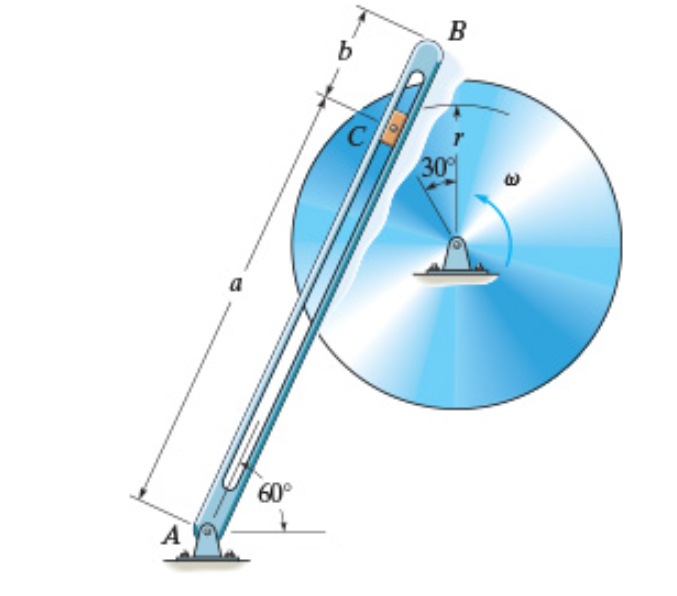 Solved Problem 16.147 The slider block C is fixed to the | Chegg.com
