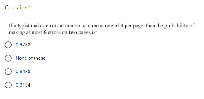 Solved Question If A Typist Makes Errors At Random At A 