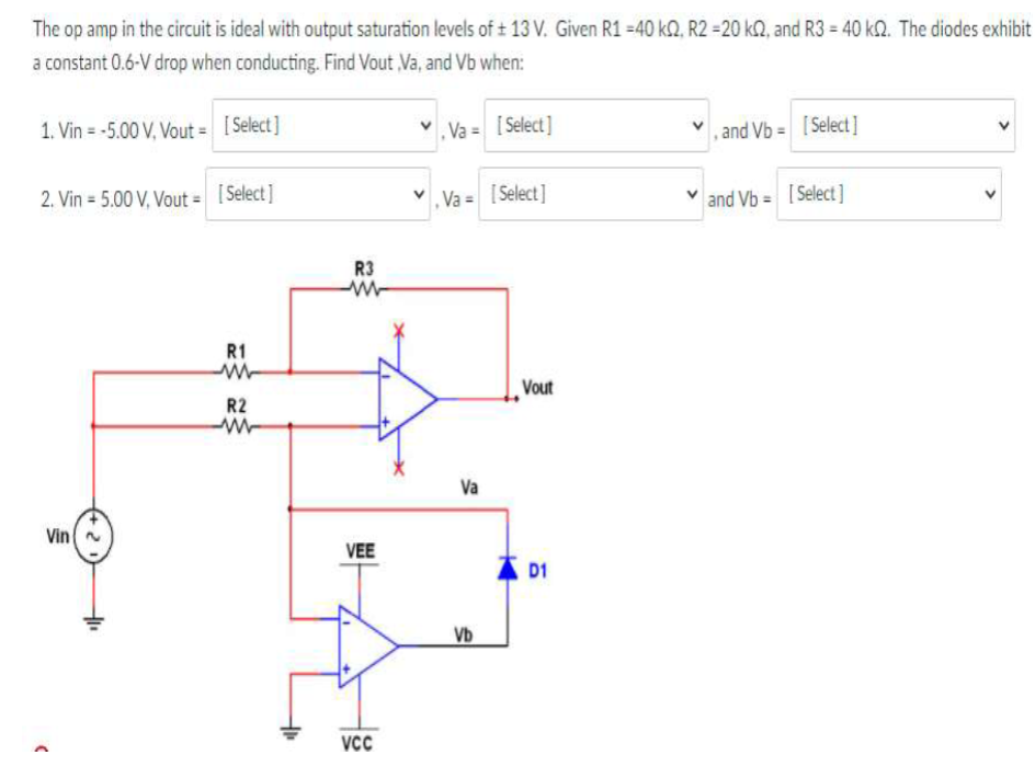 Solved The op amp in the circuit is ideal with output | Chegg.com
