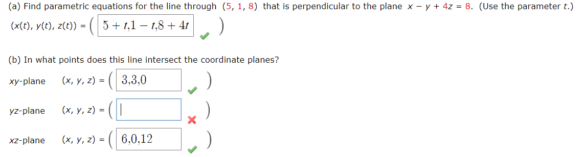 Solved (a) Find parametric equations for the line through | Chegg.com