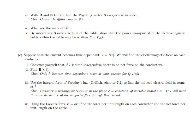 Solved 1. Consider the long coaxial cable shown in 1 . The | Chegg.com