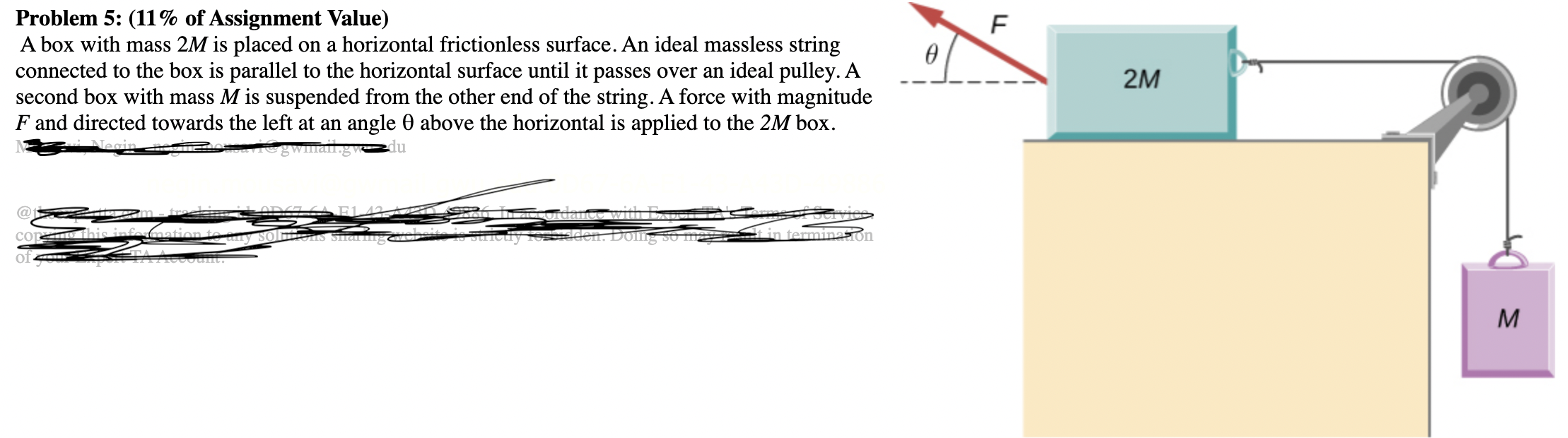 Solved Problem 5: (11% ﻿of Assignment Value)A box with mass | Chegg.com