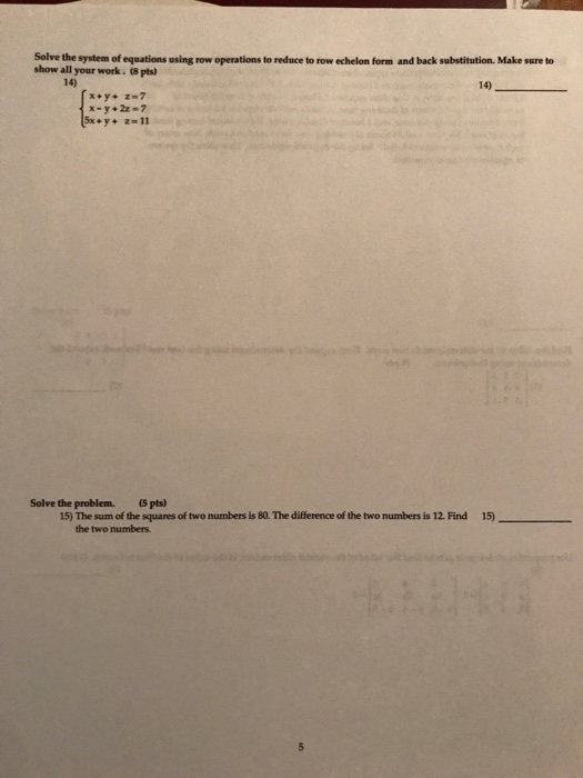 Solved Name Test 3 MAC 1140 Instructor: Dr. Sriram Find the | Chegg.com