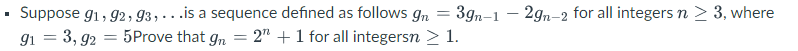 Solved Suppose g1,g2,g3,… is a sequence defined as follows | Chegg.com