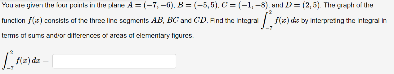 Solved You are given the four points in the plane | Chegg.com