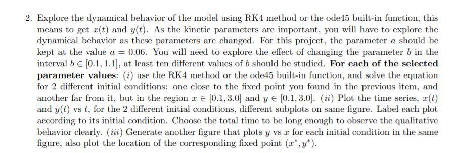 Solved .cp FP -- :-* + ay + xy, dy = 6 - ay – r’y, dt 2. | Chegg.com