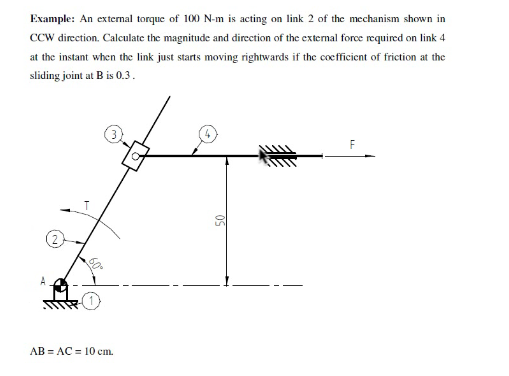 Solved Example: An external torque of 100 N-m is acting on | Chegg.com