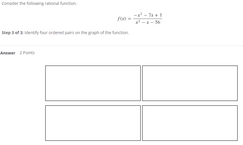 Solved Consider the following rational function. f(x) = | Chegg.com