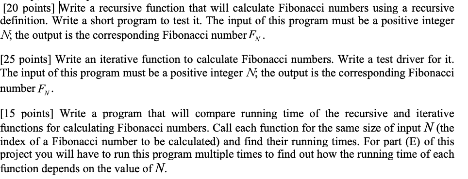 Solved [20 points] Write a recursive function that will | Chegg.com