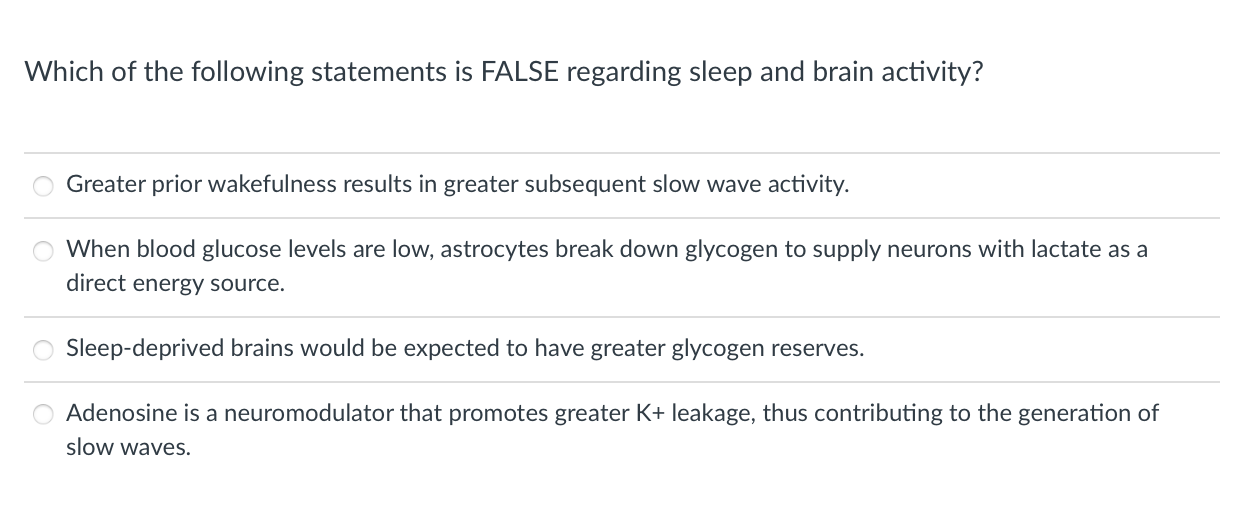 Solved Which of the following statements is FALSE regarding | Chegg.com
