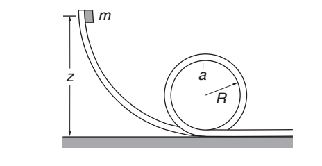 Solved 5.1 Loop-the-loop* A small block of mass m starts | Chegg.com