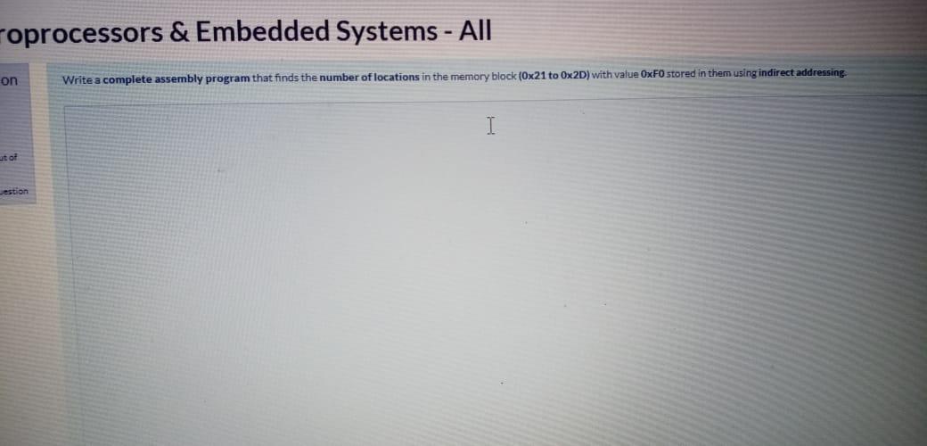 Solved Toprocessors & Embedded Systems - All on Write a | Chegg.com