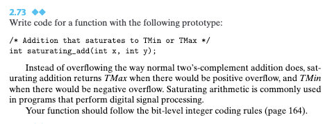 2.73 Write code for a function with the following | Chegg.com