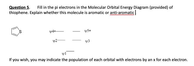 Solved Question 5. Fill in the pi electrons in the Molecular | Chegg.com