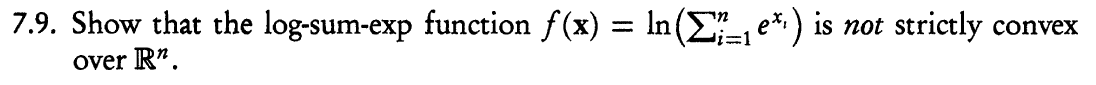 Solved Convex 79 Show That The Log Sum Exp Function Fx 