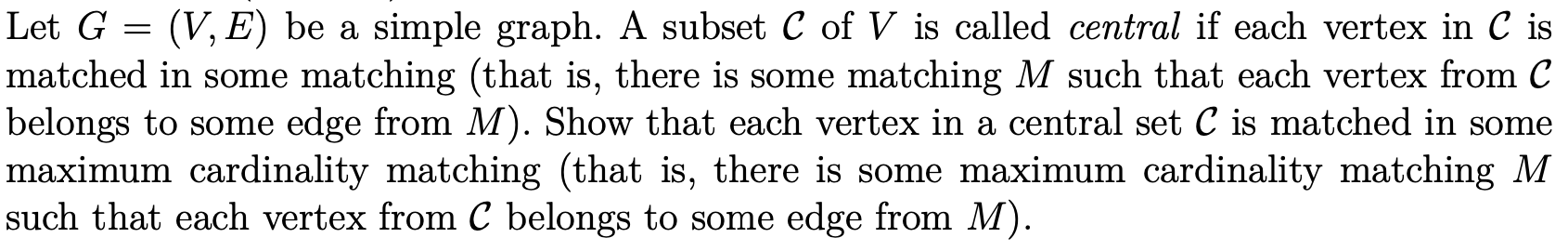 Solved Let G=(V,E) be a simple graph. A subset C of V is | Chegg.com